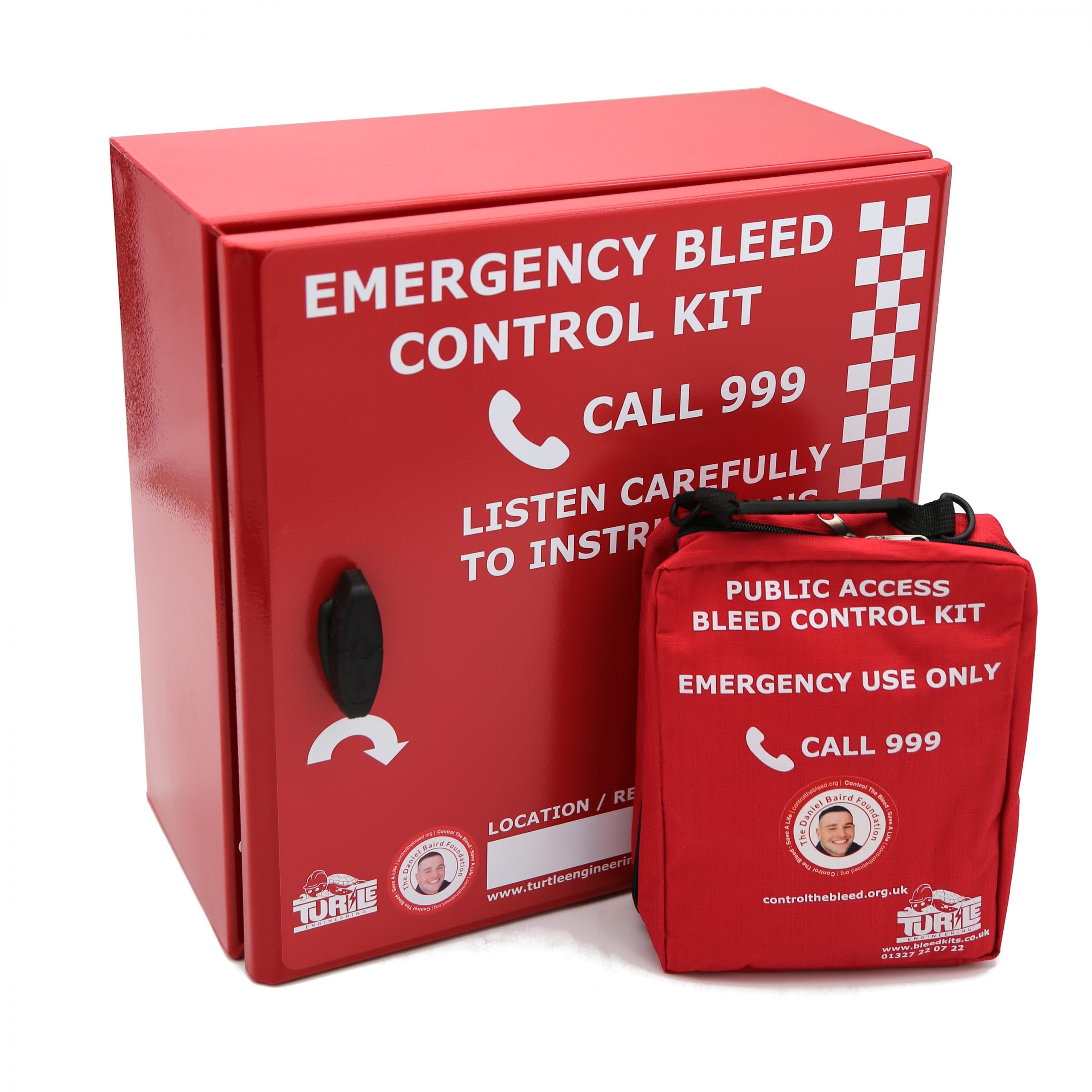 Unlocked Emergency Bleed Control Cabinet – Kit Optional - Turtle defib ...